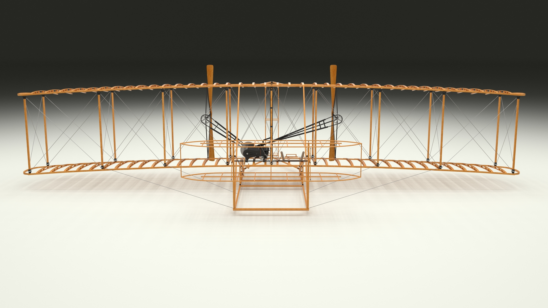 3d Rigged Wright Flyer Model
