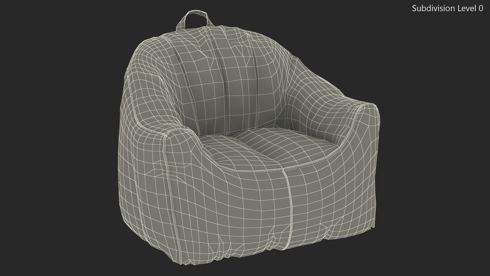3D Hug Bean Bag Armchair Gray - TurboSquid 2077001