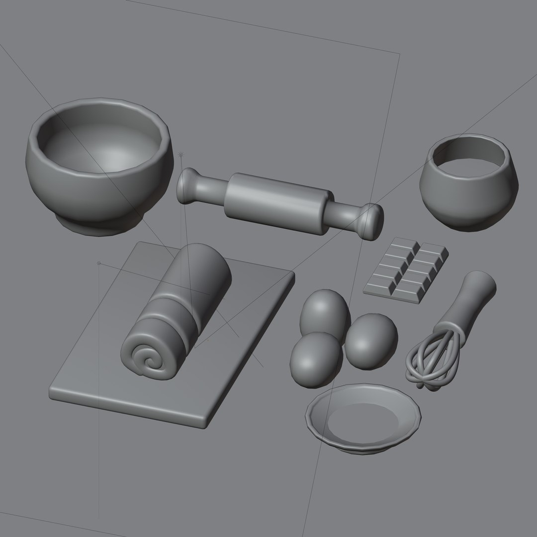 Bakery tools kitchen utensil 3D model - TurboSquid 2170687