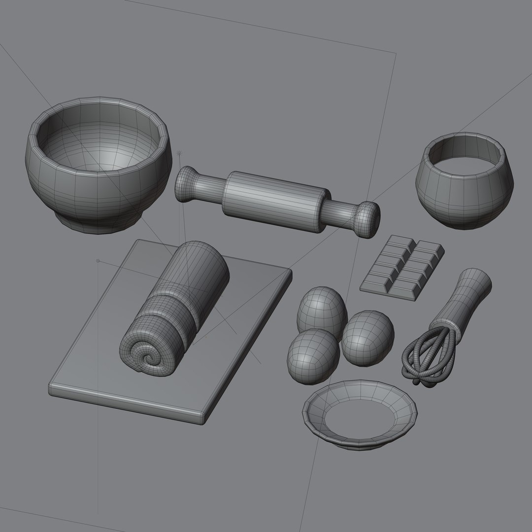 Bakery tools kitchen utensil 3D model - TurboSquid 2170687