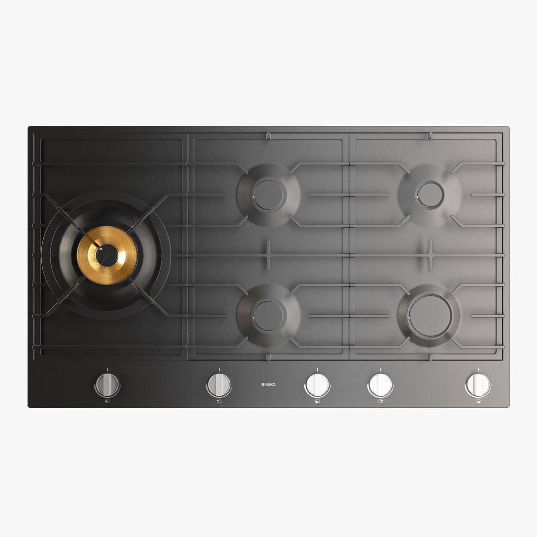 Gas cooktop 3D model - TurboSquid 1340572