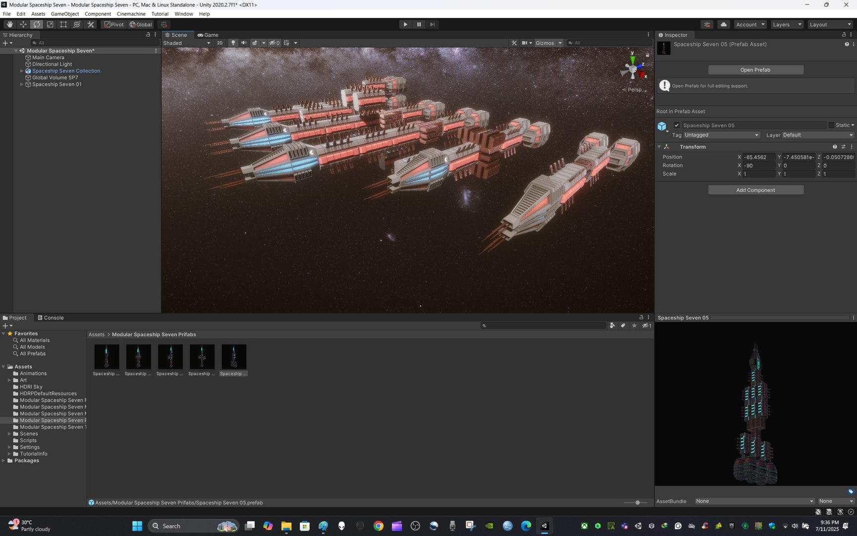 Modular Space Ship Seven 3D Model - TurboSquid 2432703