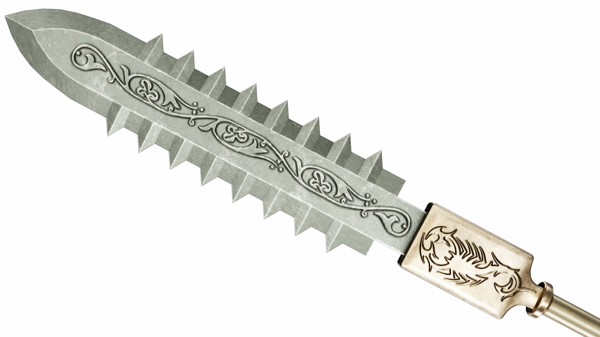 Serrated Spear 3D - TurboSquid 2090215