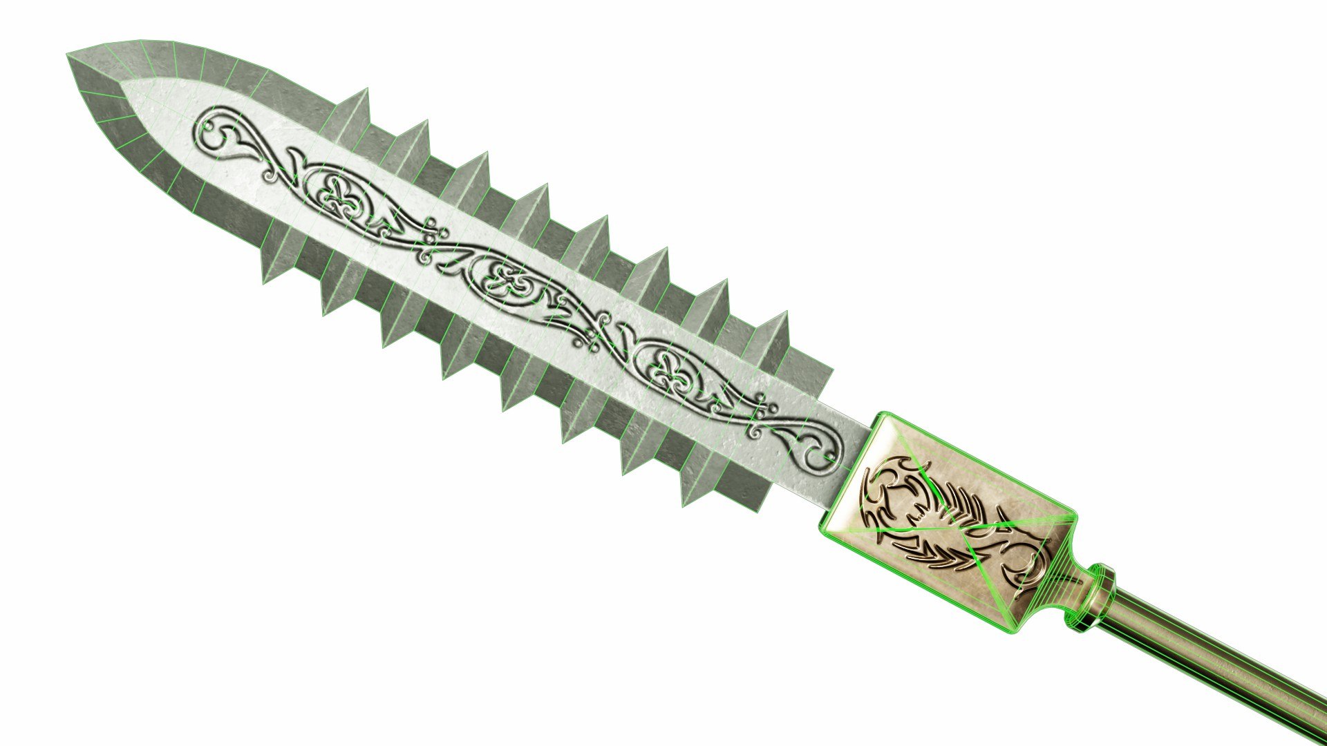Serrated Spear 3D - TurboSquid 2090215