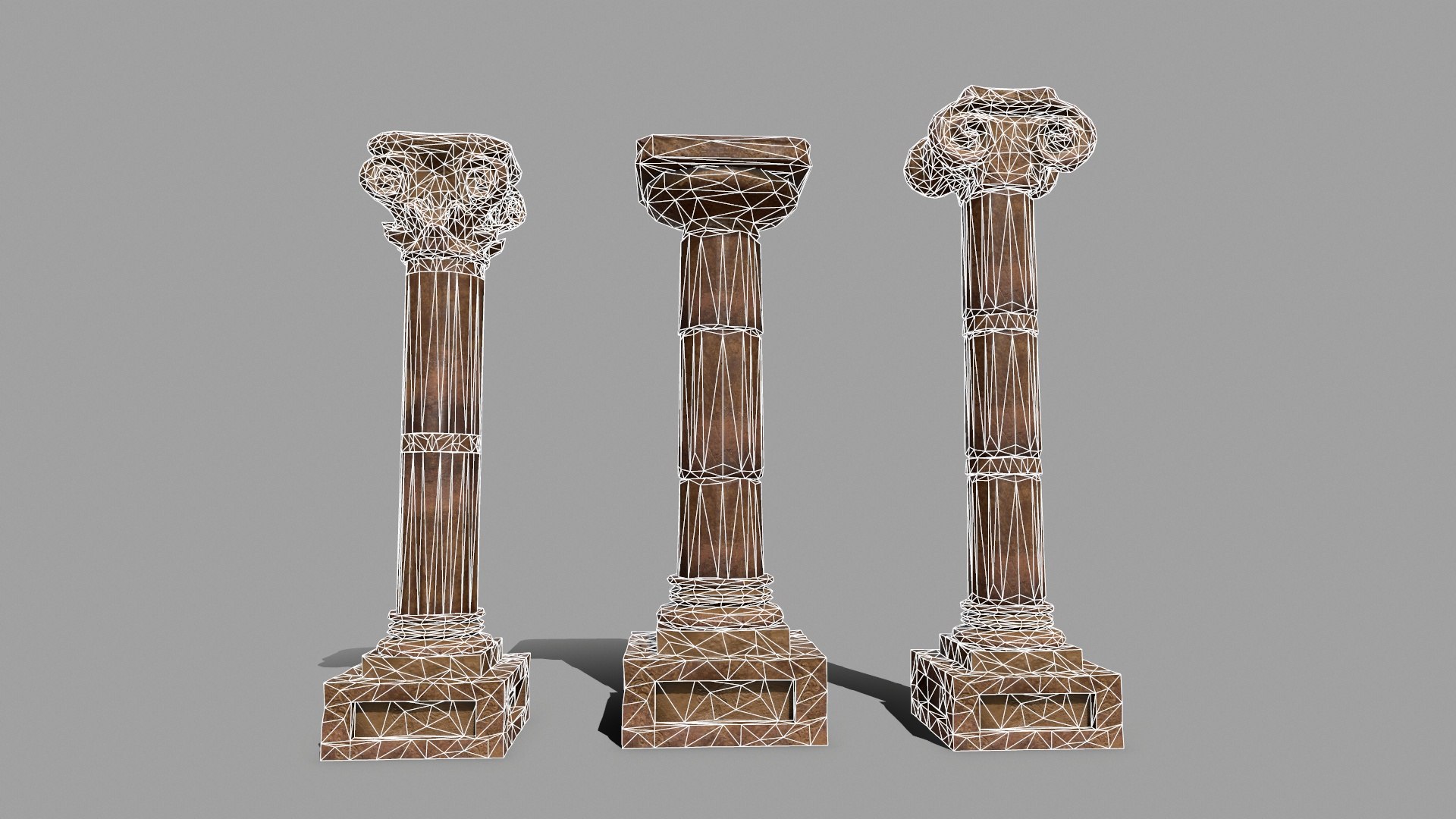 3D Pillar Set - TurboSquid 1620038