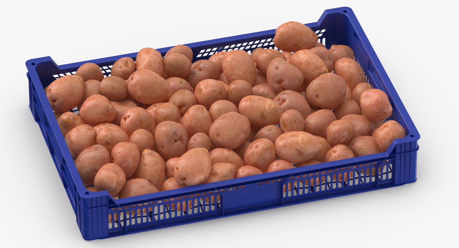 3D postharvest tray red potatoes model - TurboSquid 1479100