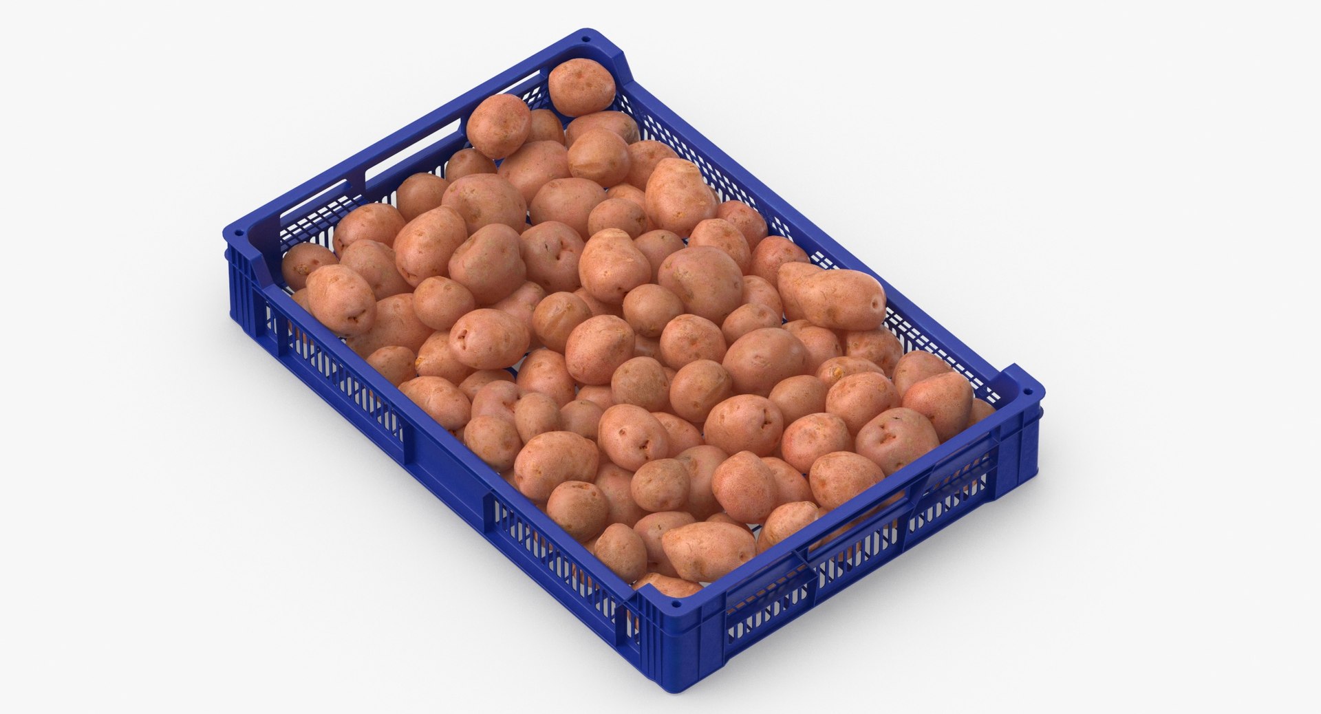 3D postharvest tray red potatoes model - TurboSquid 1479100