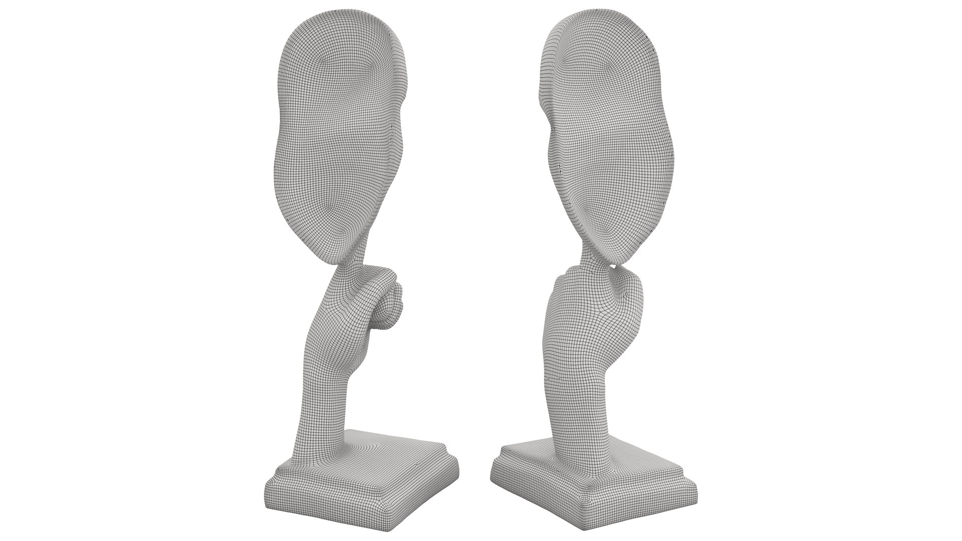 3D Silence Gesture Figurine - TurboSquid 2398752
