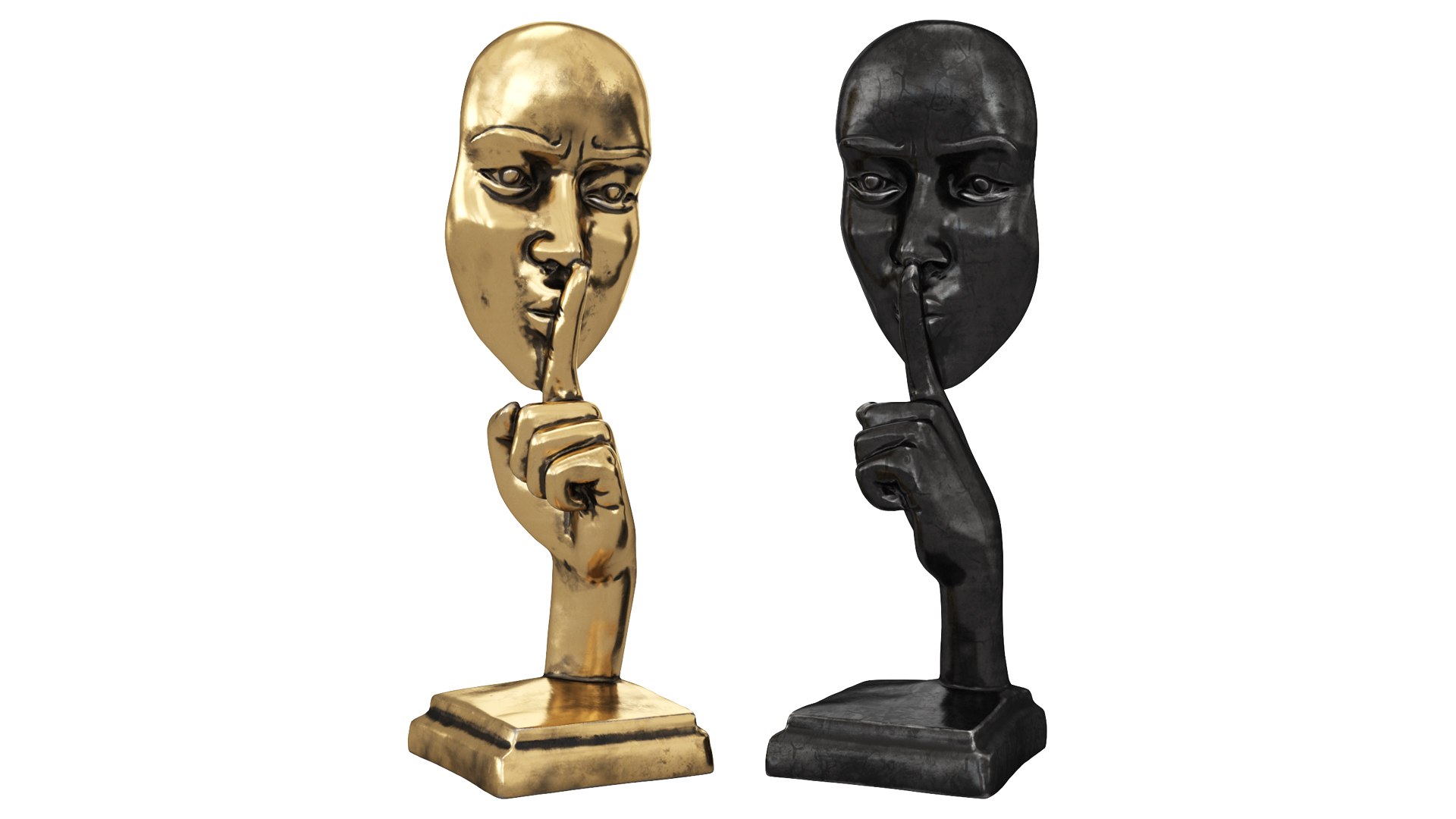3D Silence Gesture Figurine - TurboSquid 2398752