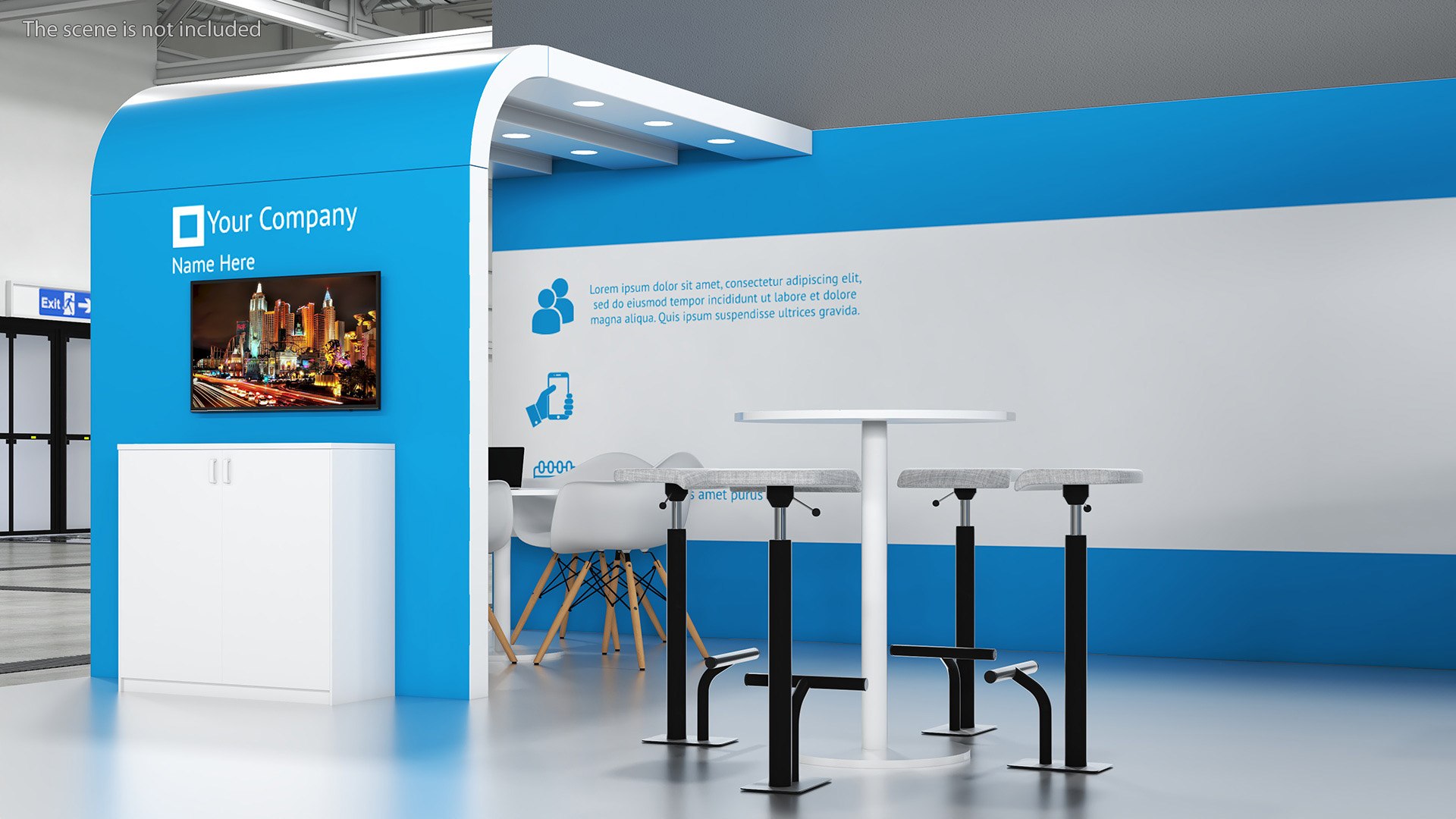 Exhibition Stand Blue 3D Model - TurboSquid 2303832