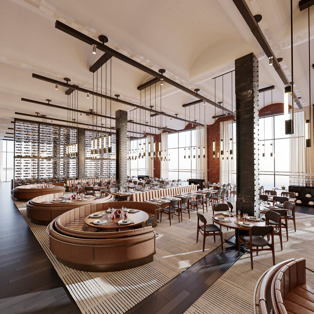 3D Modern Western Restaurant 01 Model - TurboSquid 1953955