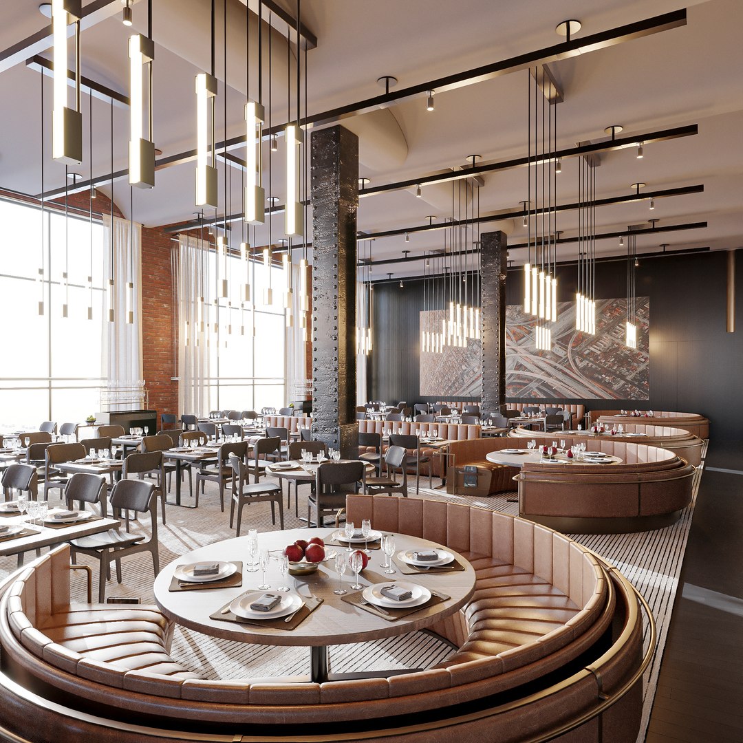 3D Modern Western Restaurant 01 Model - TurboSquid 1953955