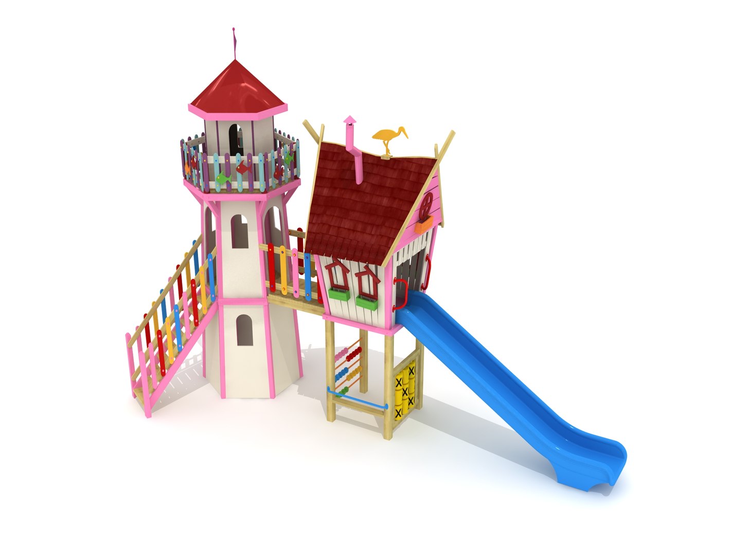 3D Lighthouse Wood Playground Model - TurboSquid 1535499