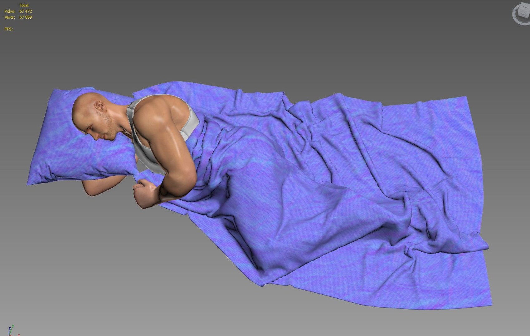 Man Sleep 3D Model - TurboSquid 1479385