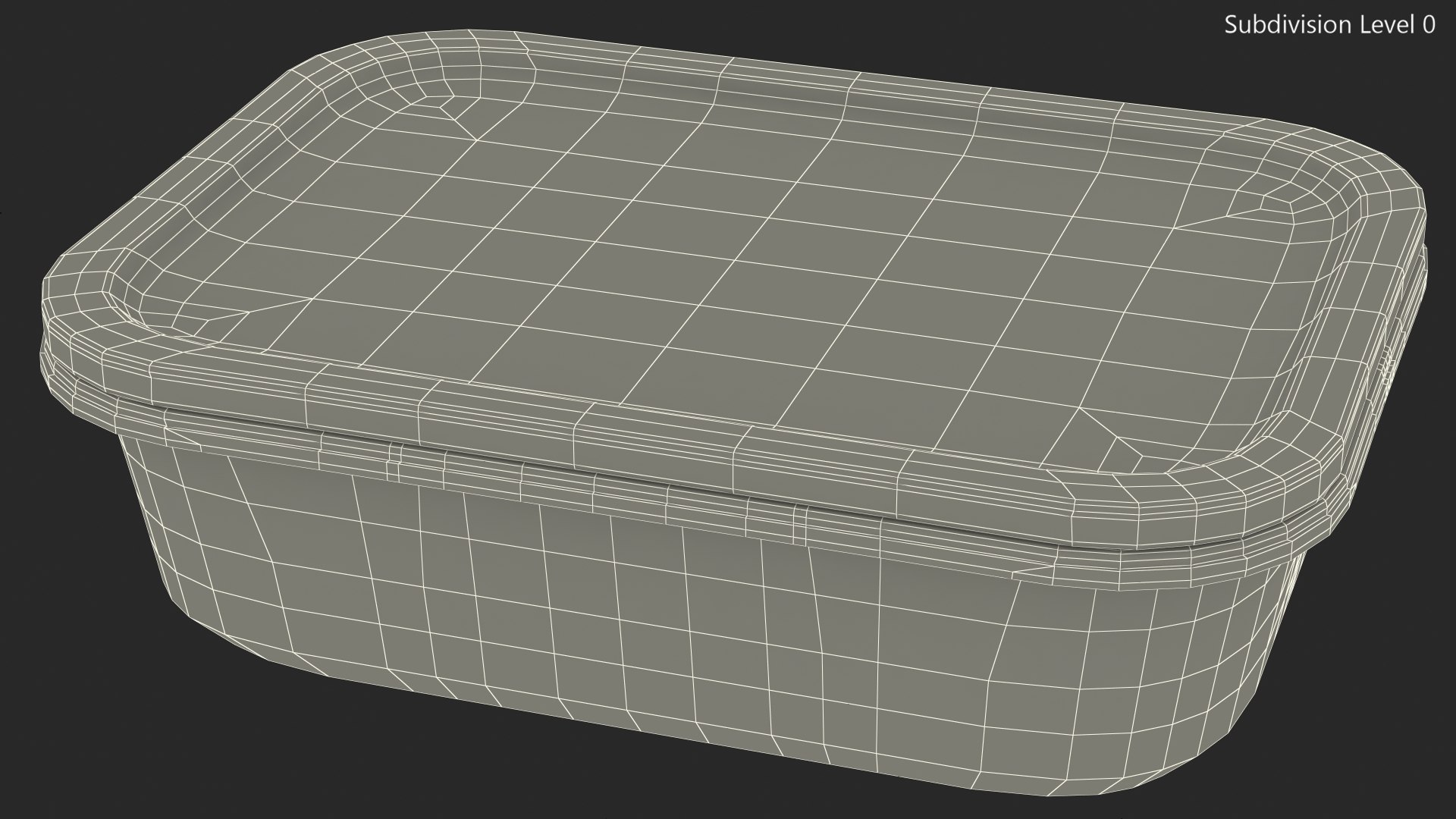 Rectangular Glass Food Storage Container with Bamboo Lid 1000ml 3D ...