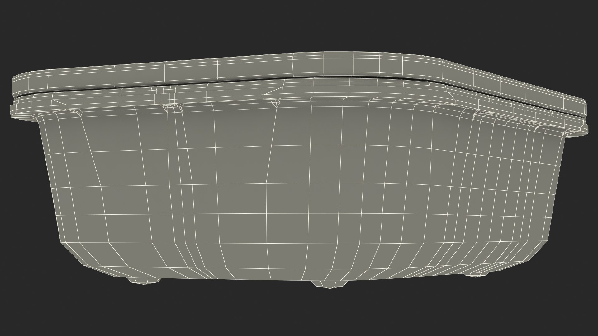 Rectangular Glass Food Storage Container with Bamboo Lid 1000ml 3D ...