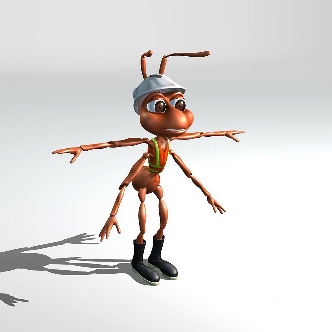 Worker Ant Rigged Animation Character 3d Max
