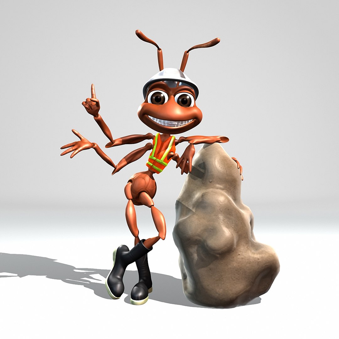 Worker Ant Rigged Animation Character 3d Max