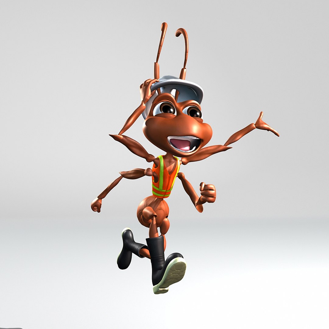 Worker Ant Rigged Animation Character 3d Max