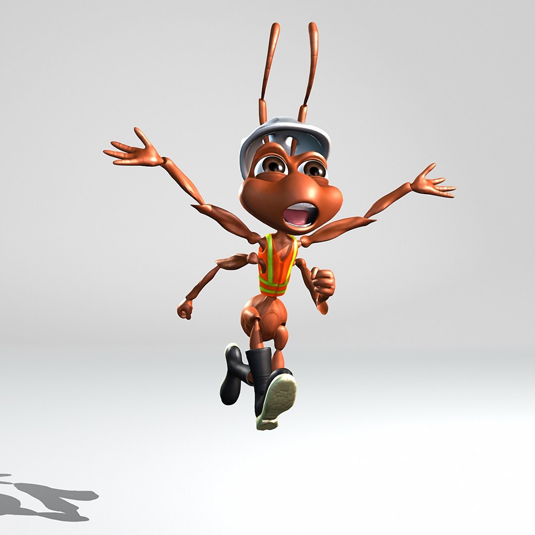 Worker Ant Rigged Animation Character 3d Max
