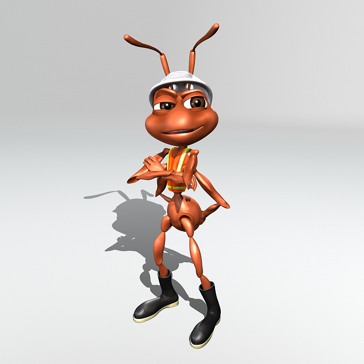 worker ant rigged animation character 3d max