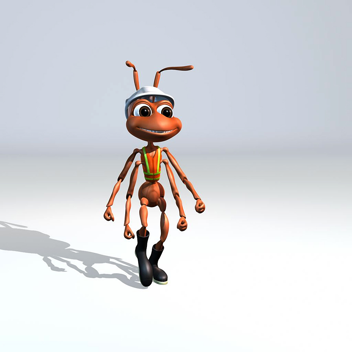 worker ant rigged animation character 3d max