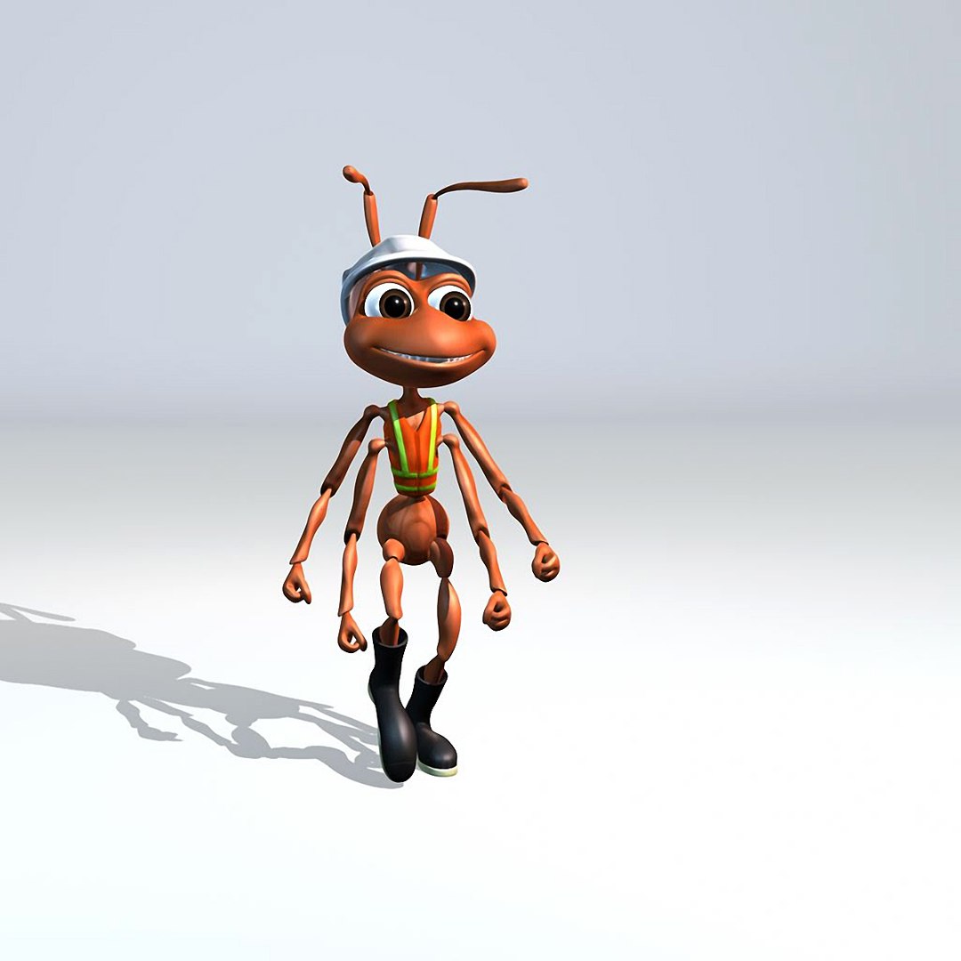Worker Ant Rigged Animation Character 3d Max
