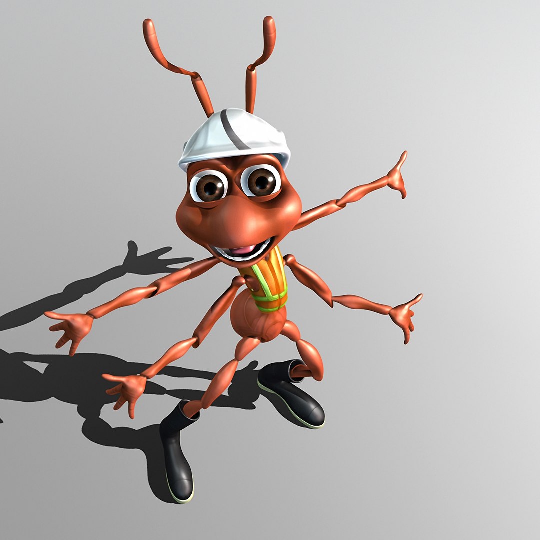 Worker Ant Rigged Animation Character 3d Max