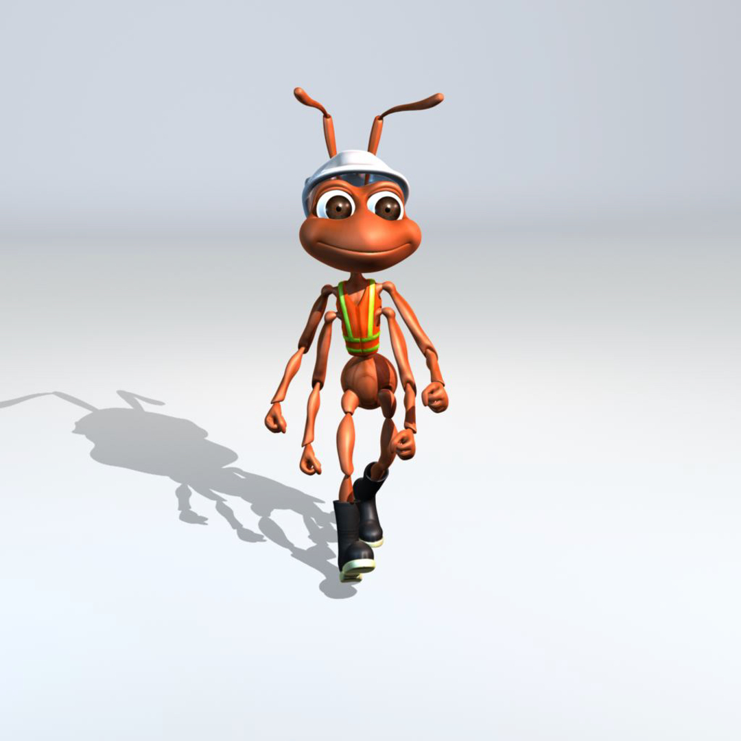 Worker Ant Rigged Animation Character 3d Max