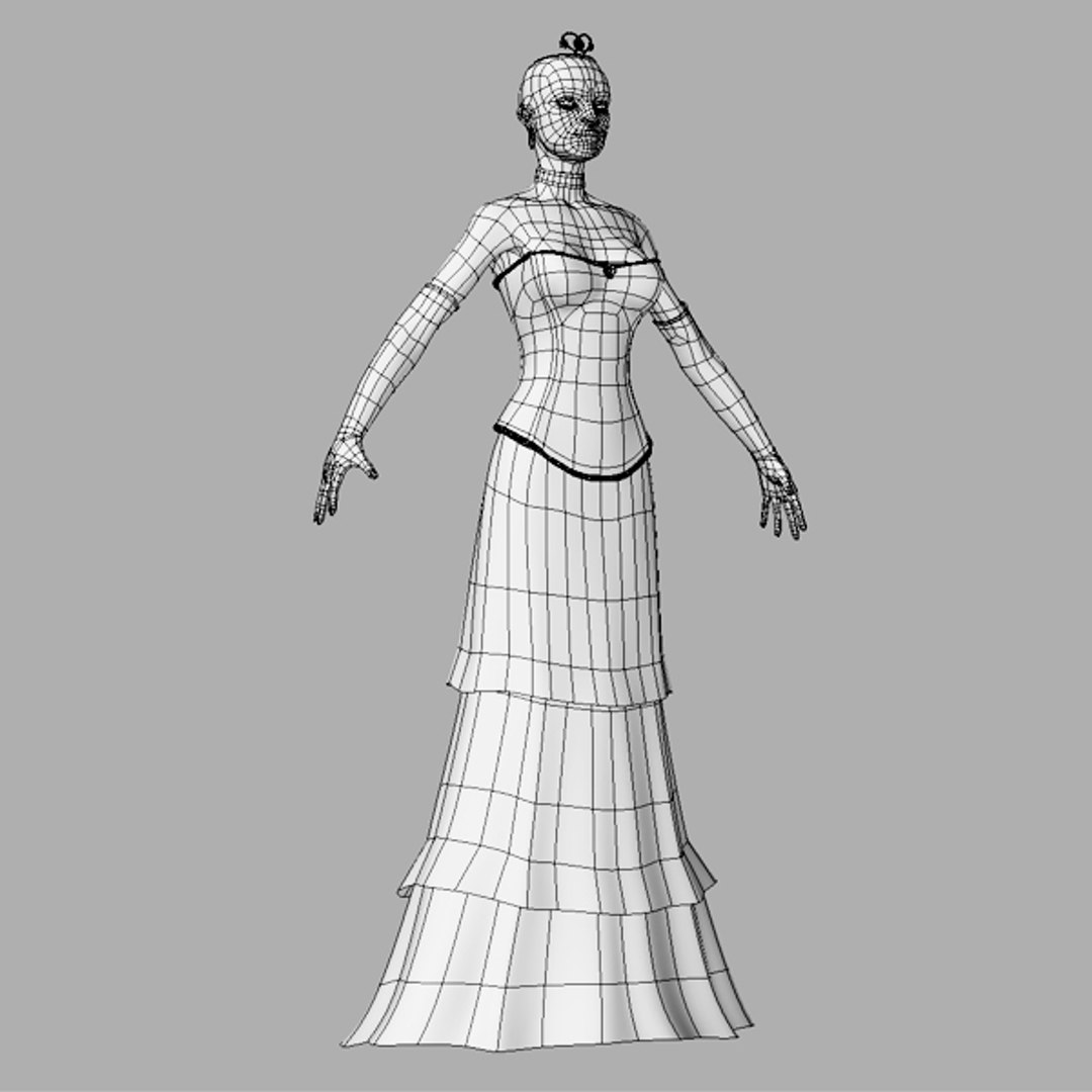 Bridal Garment Bride 3d Model