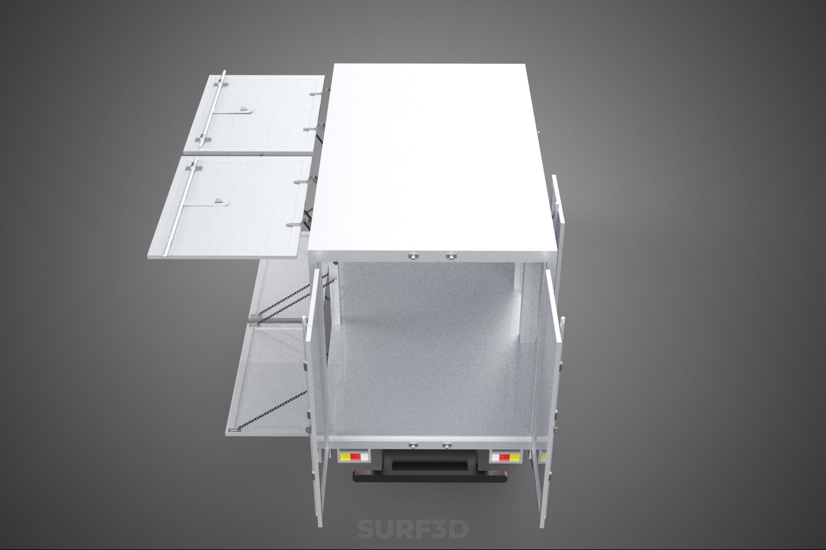 3D Model SLIDING SIDE DOOR BOX TRUCK SLIDE PANEL GATE LOADER DROP ...