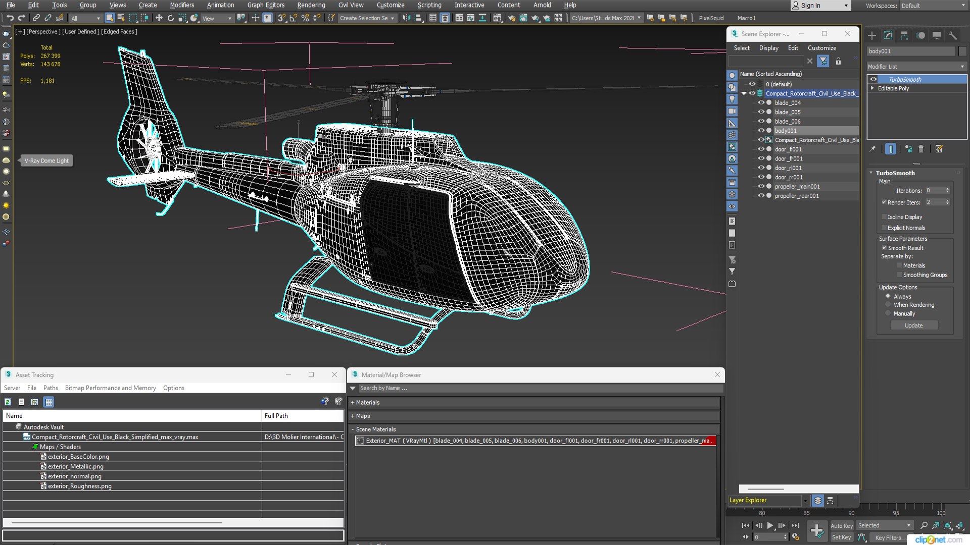 Compact Rotorcraft Civil Use Black Simplified 3D - TurboSquid 2483742