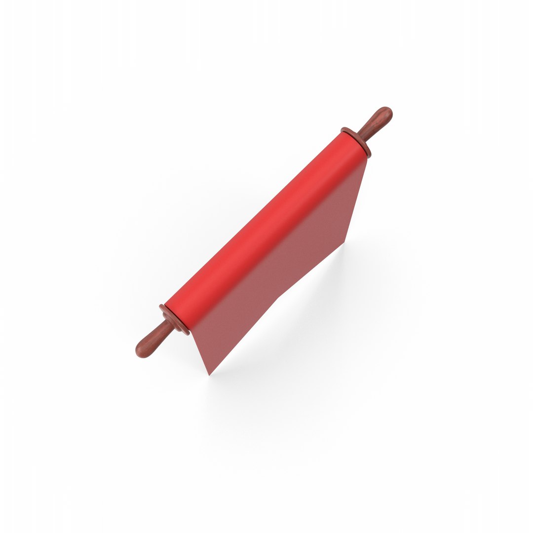 Red Scroll Paper 3D - TurboSquid 2047247