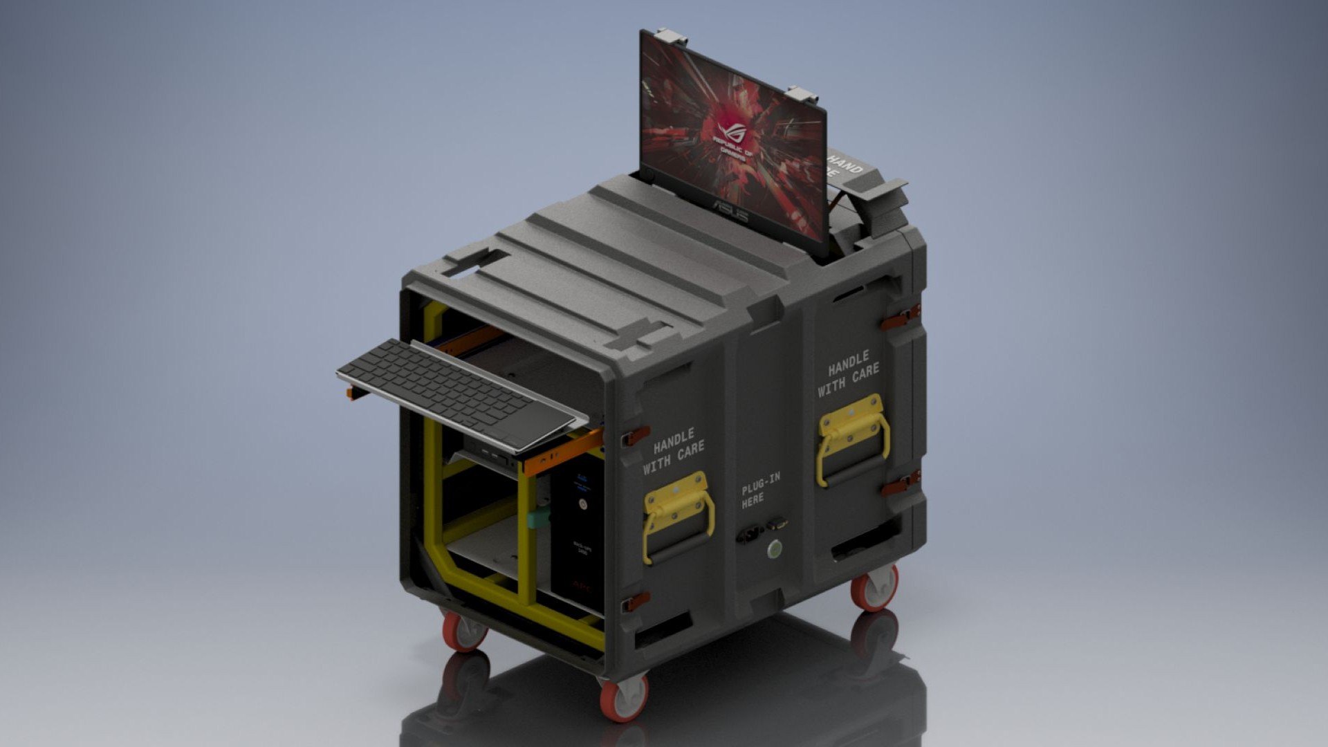 3D Console Box Of Gaming Computer With Military Concept - TurboSquid ...