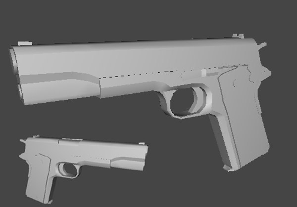 3d colt 1911 model