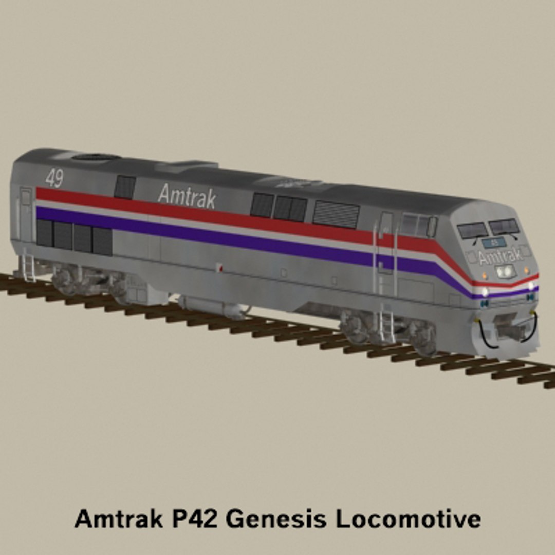 Amtrak Trains 3d Model