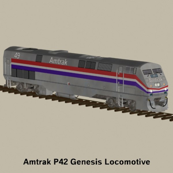 3D модель Amtrak P42 Genesis Локомотив - TurboSquid 205576