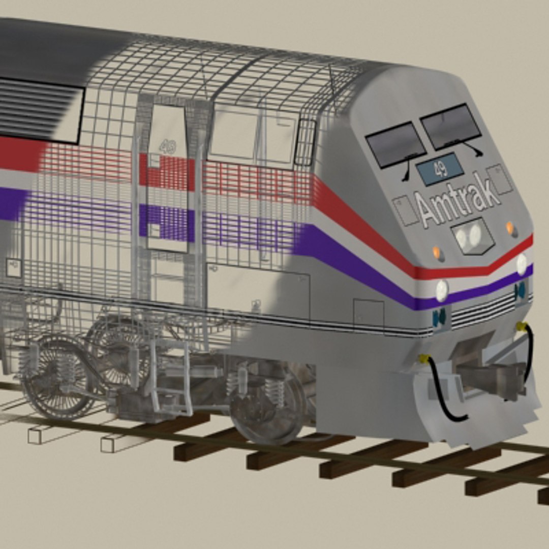 Amtrak Trains 3d Model