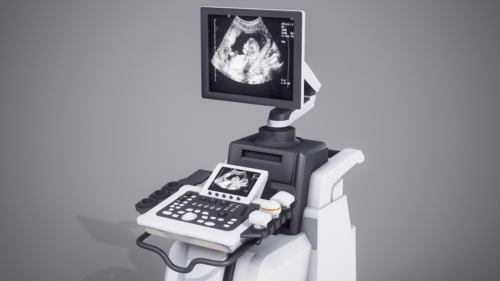 3D Ultrasound Scanner SIUI Apogee 3800 PBR model - TurboSquid 2086181