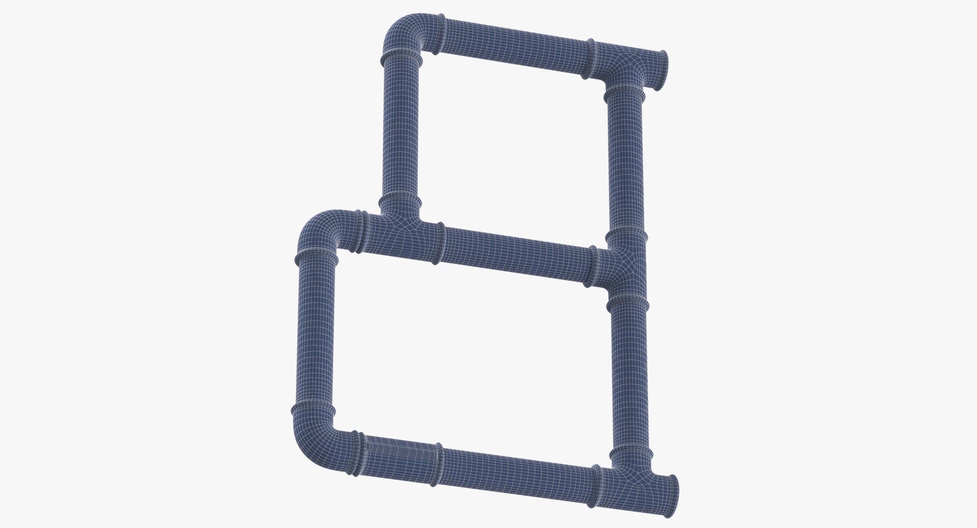 3D Galvanized Steel Pipe Letter - TurboSquid 1436483