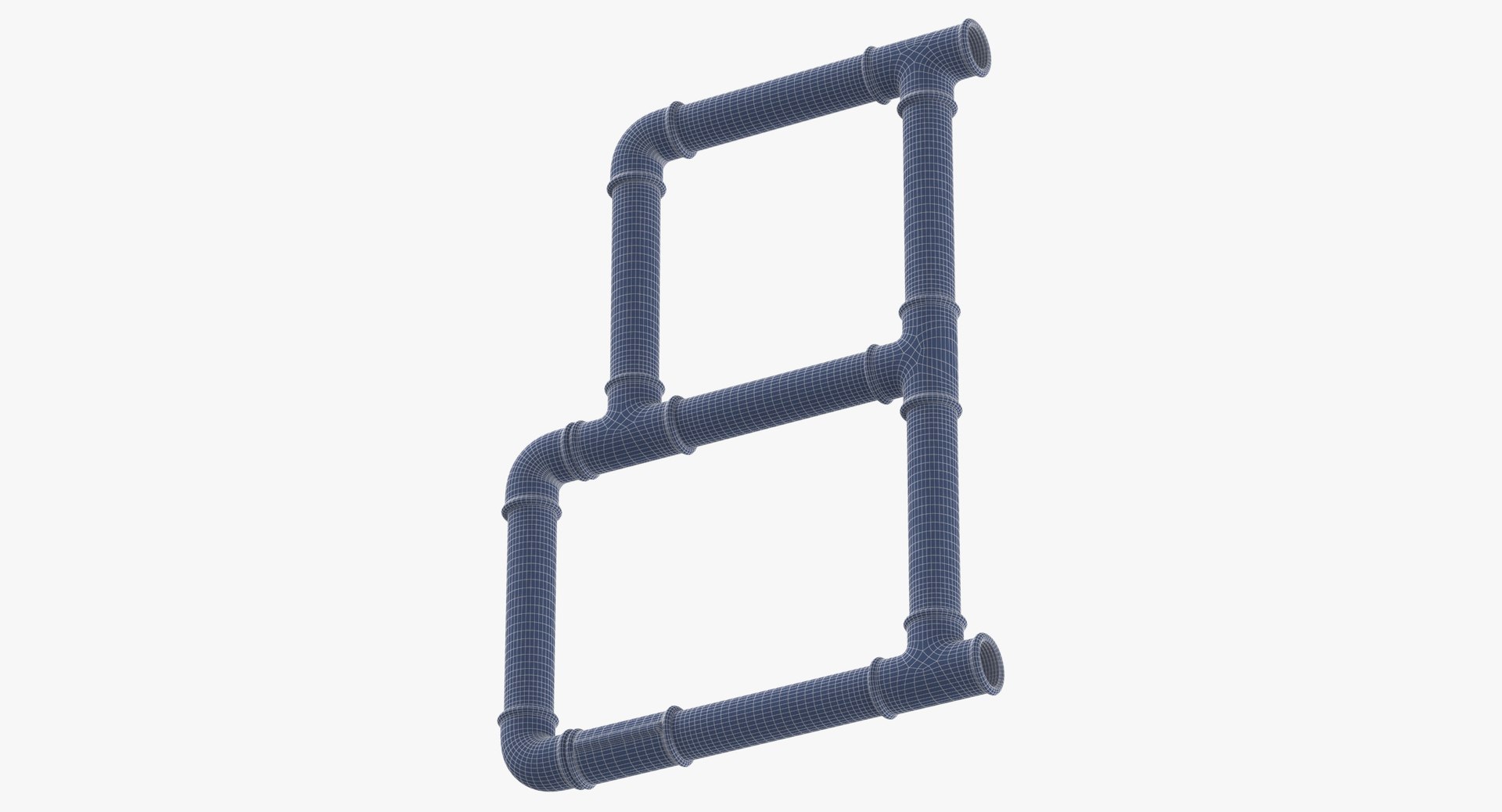 3D Galvanized Steel Pipe Letter - TurboSquid 1436483