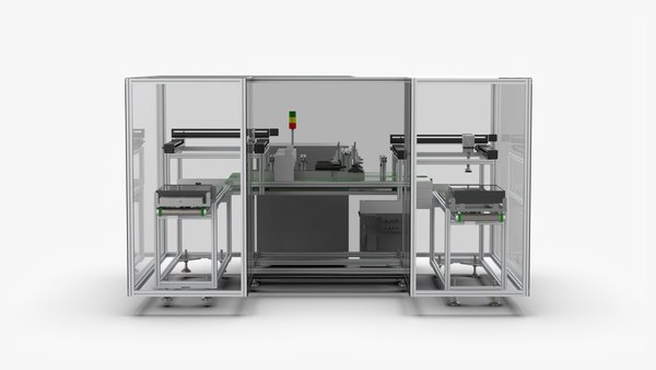 modelo 3d Fully Automatic Loading and Unloading Tray Inkjet Code Scanning Machine - TurboSquid ...