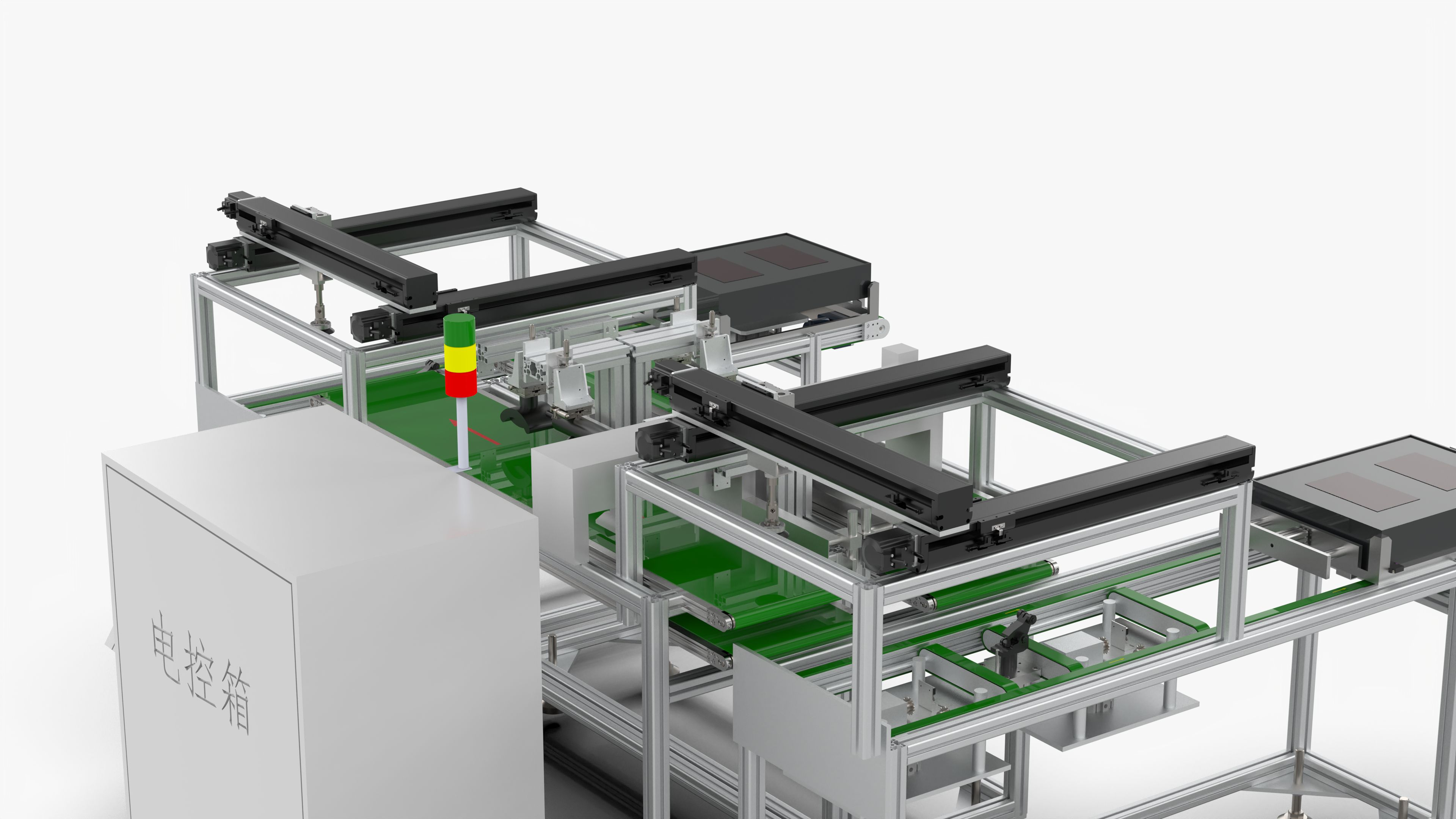 modelo 3d Fully Automatic Loading and Unloading Tray Inkjet Code ...