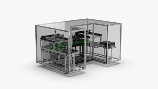 modelo 3d Fully Automatic Loading and Unloading Tray Inkjet Code Scanning Machine - TurboSquid ...