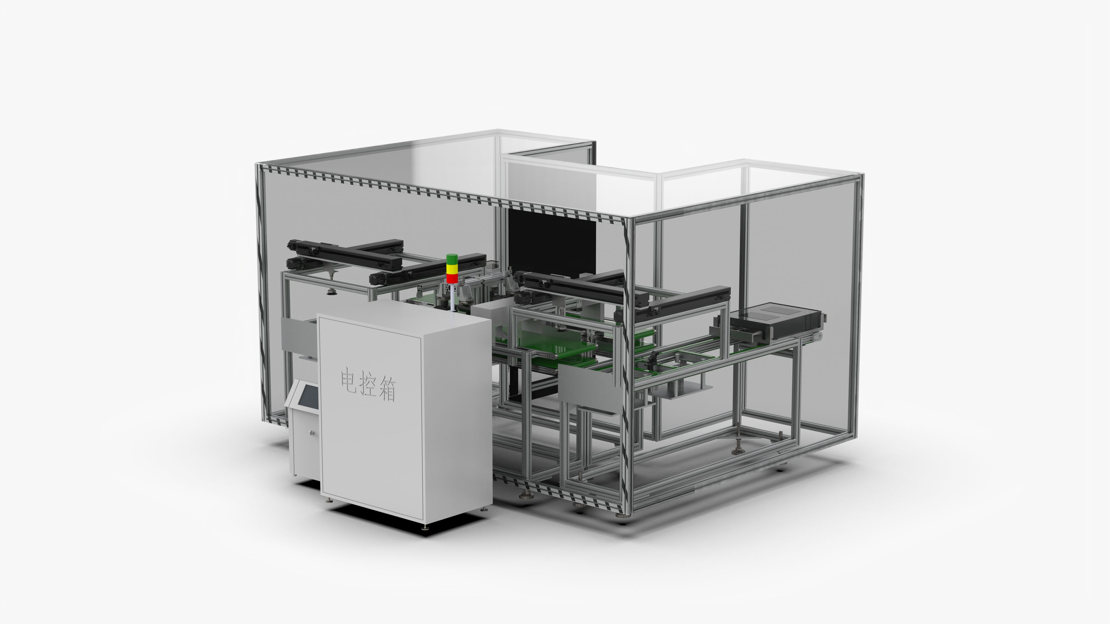modelo 3d Fully Automatic Loading and Unloading Tray Inkjet Code ...