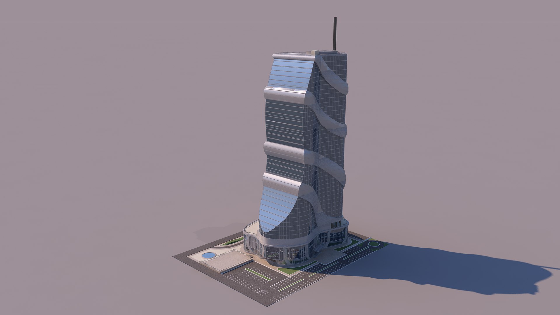 3D Model 0181 - Skyscraper Architecture 3D Project - 2D Drawings ...