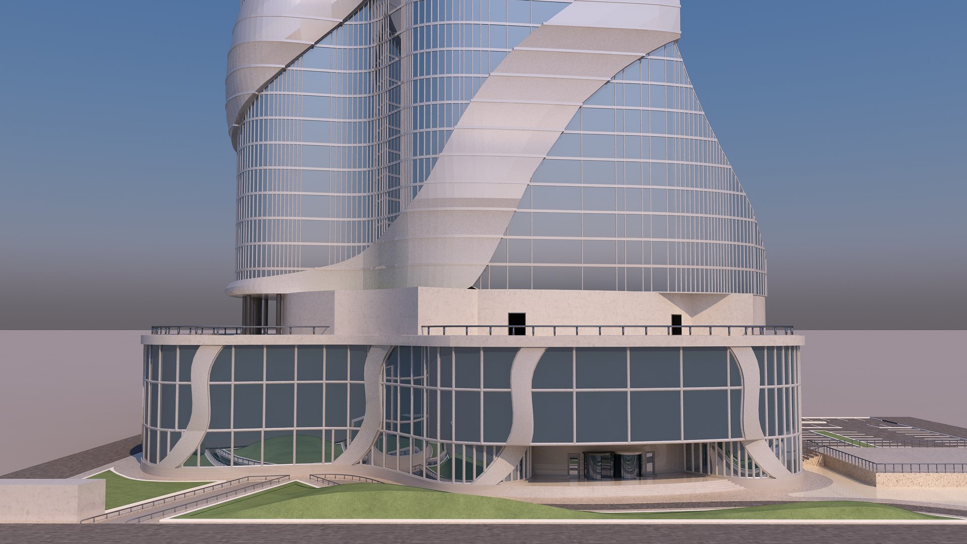 3D Model 0181 - Skyscraper Architecture 3D Project - 2D Drawings ...