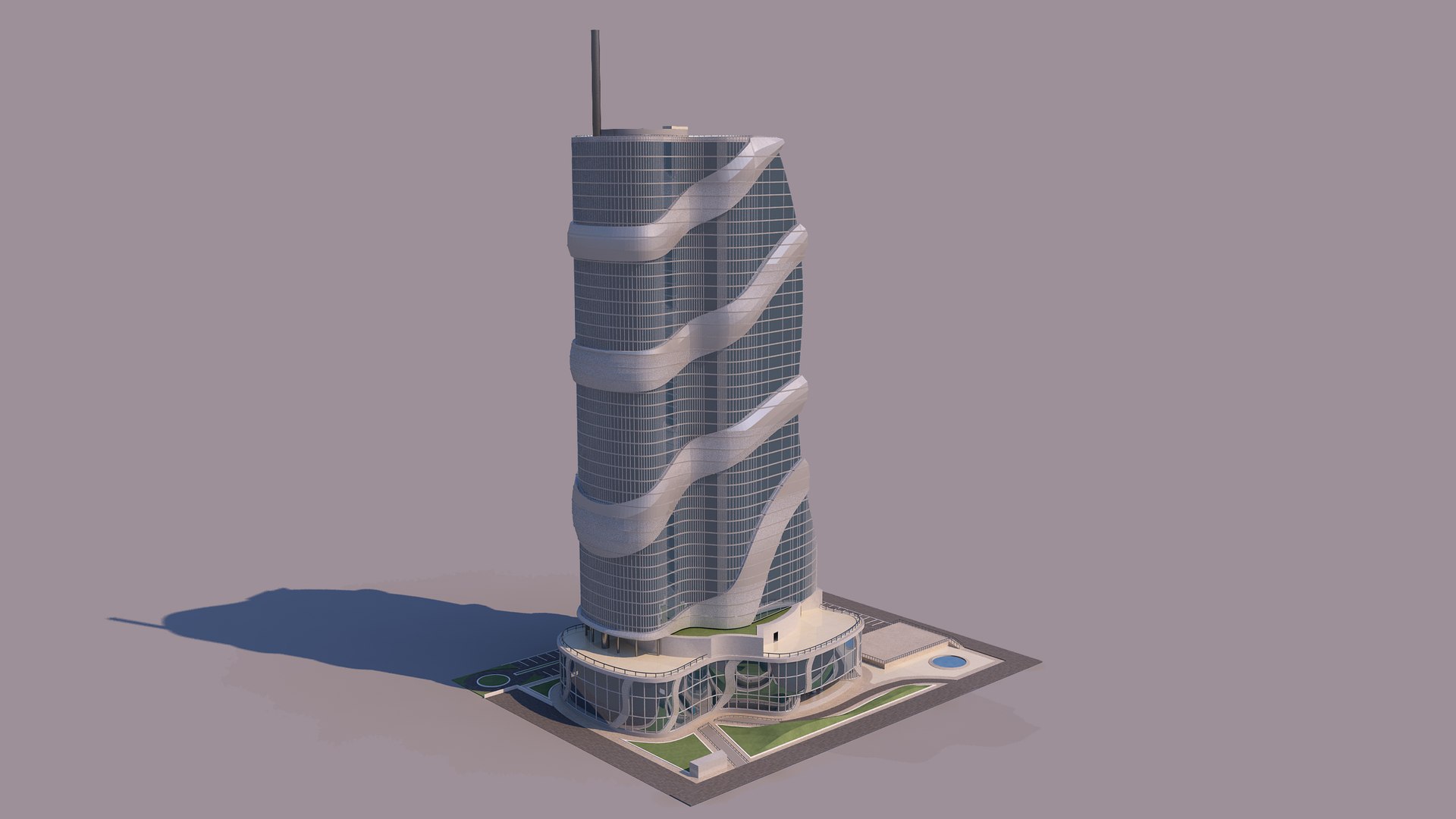 3D Model 0181 - Skyscraper Architecture 3D Project - 2D Drawings ...