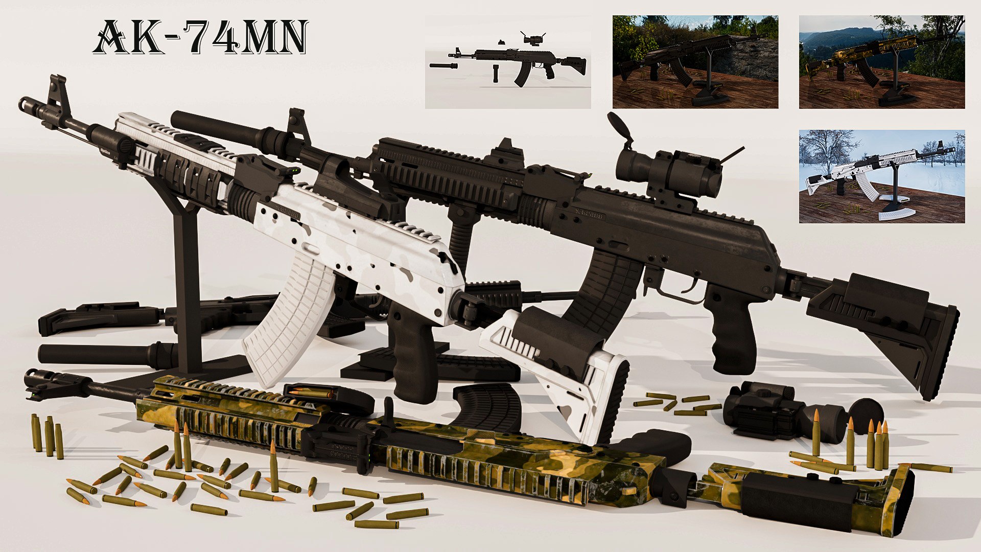 3D AK-74MN weapon pack - TurboSquid 2167328