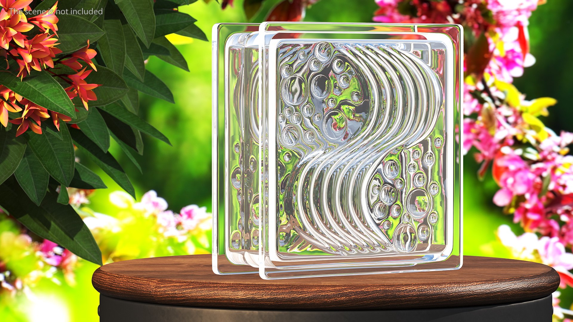 3D Model Square Glass Block Ocean View - TurboSquid 1830141